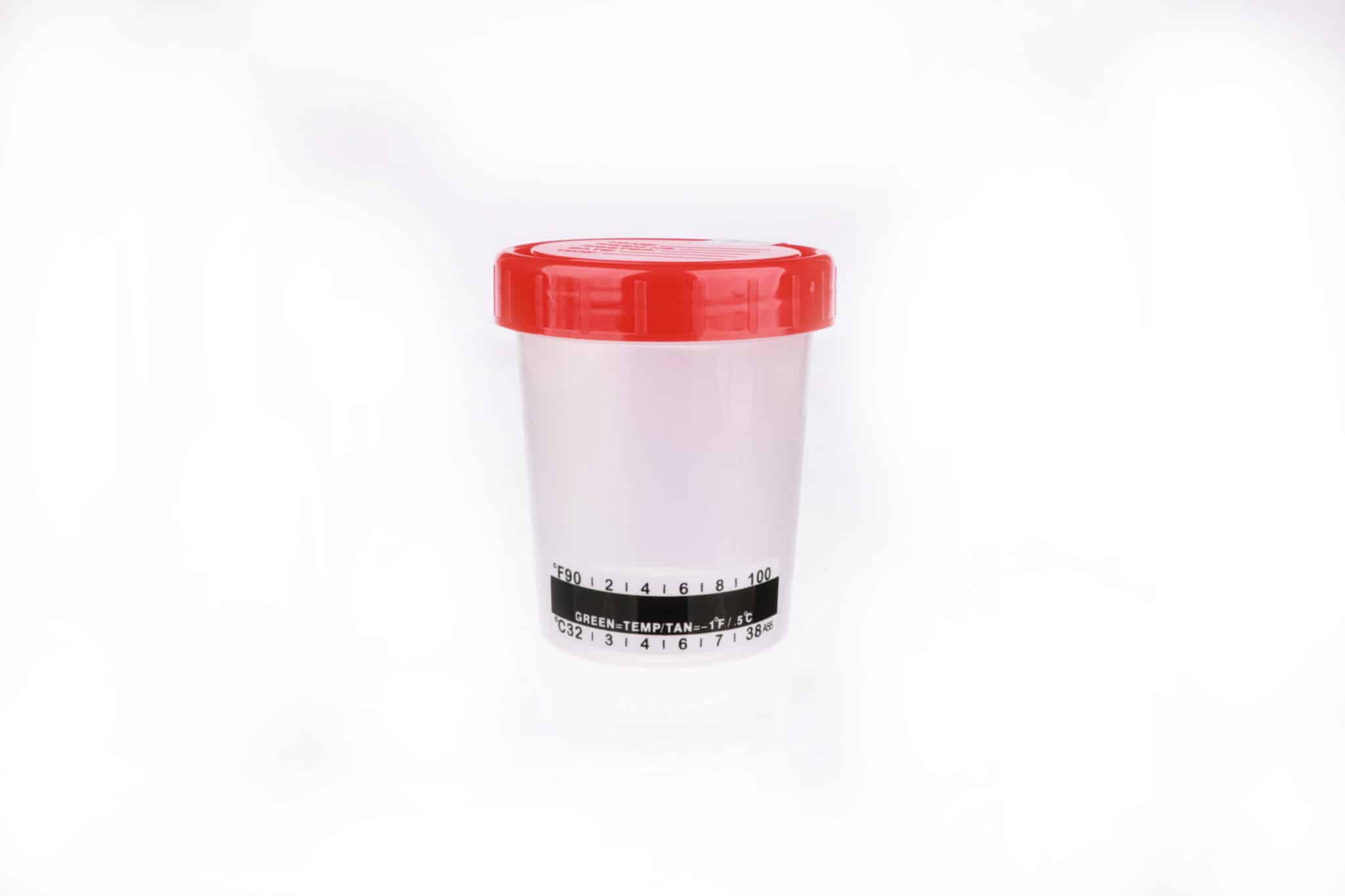 Urine Specimen Cups With Temperature Strip (Temp strip included, must ...